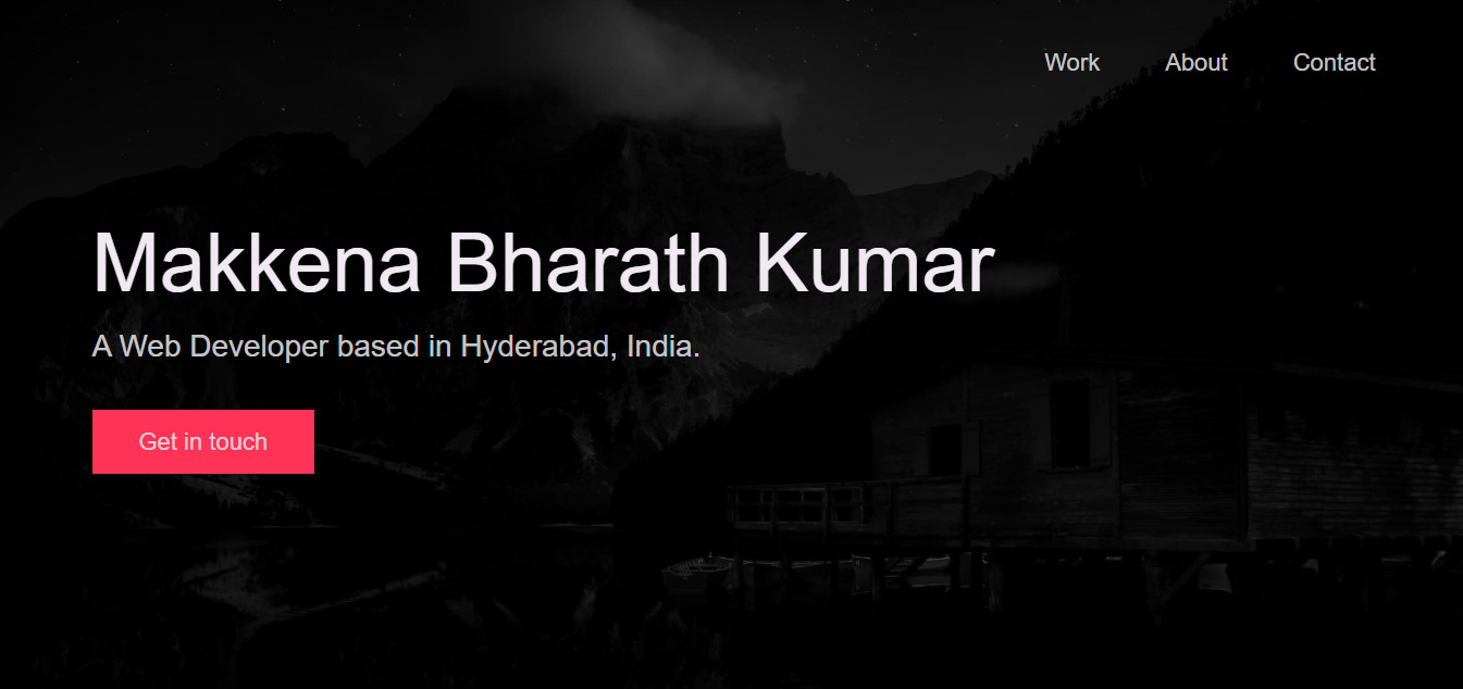 Makkena Bharath Kumar | A Web Developer based in Hyderabad, India.